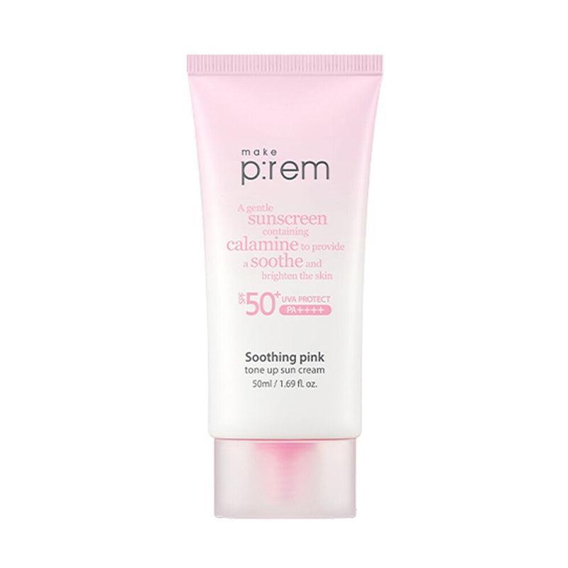 [make p:rem] Soothing Pink Tone Up Sun Cream SPF 50+ PA++++ 50ml – Ballagrio