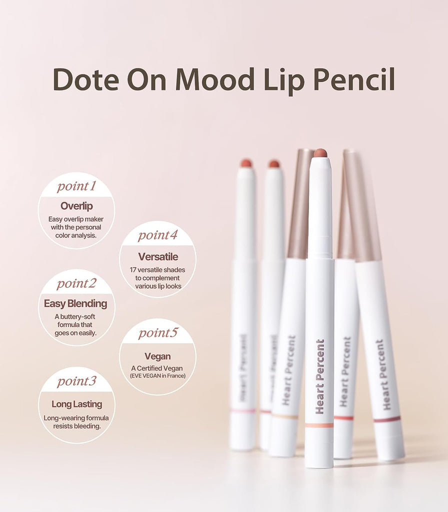 [Heart Percent] Dote On Mood Lip Pencil (17 Colors) – Ballagrio