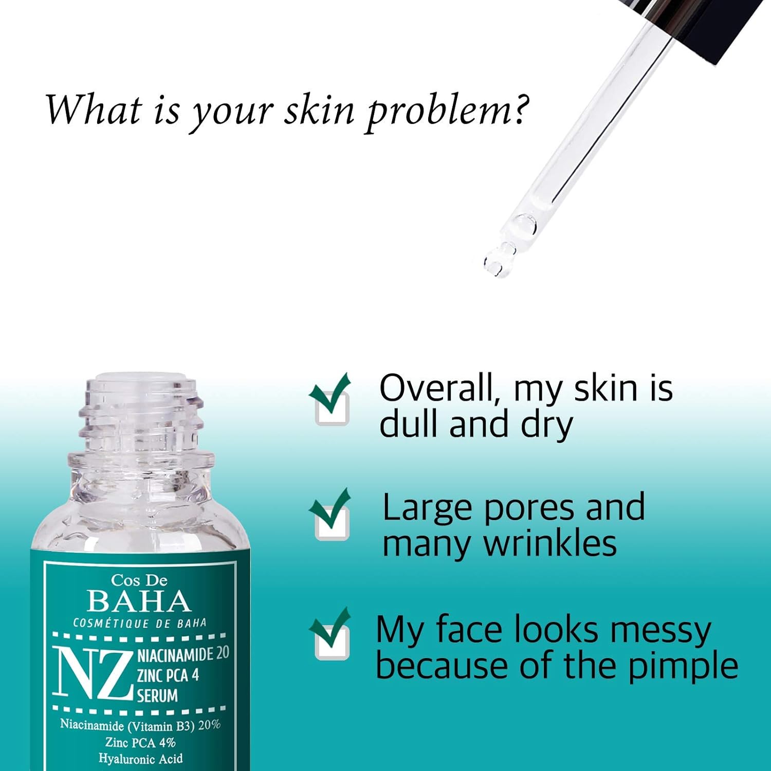 [Cos De BAHA] NZ Niacinamid 20% + Zink PCA 4% Serum 30ml – Ballagrio