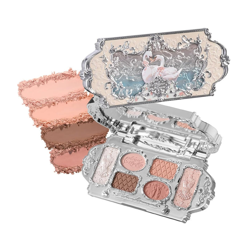 Flower Knows Swan Ballet Six Color Makeup Palette 6 5g Ballagrio
