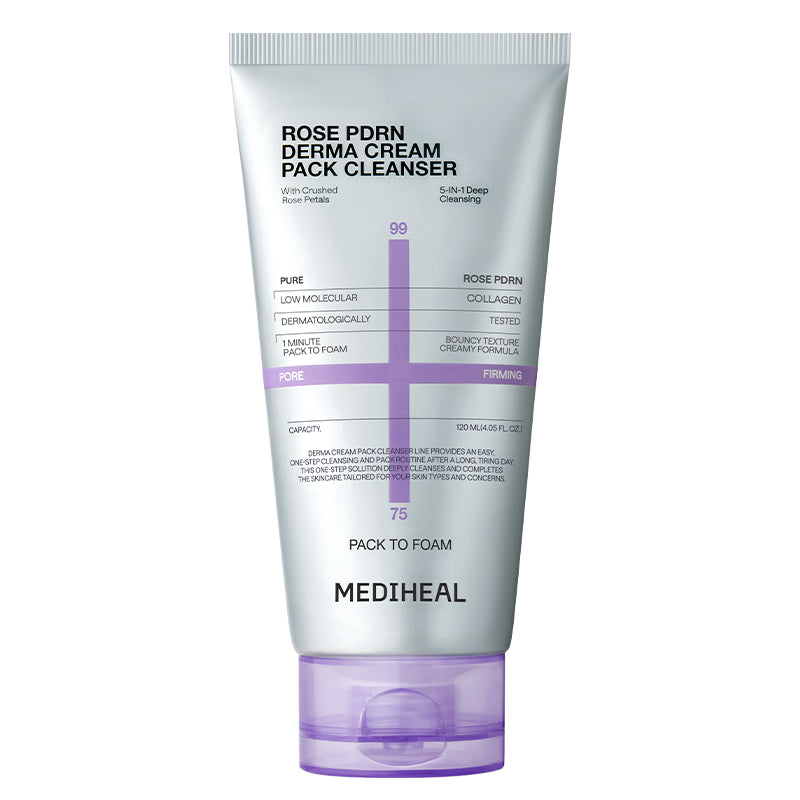 Rose PDRN Pack Cleanser | MEDIHEAL Derma Cream 120ml – Ballagrio